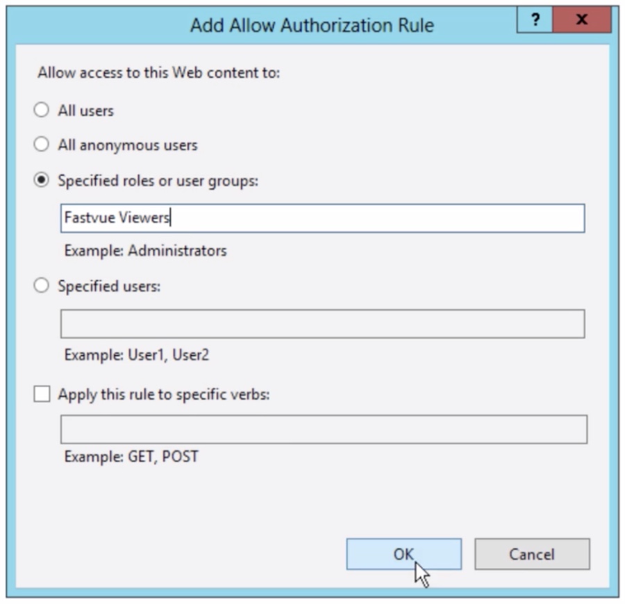 How do I secure the Fastvue Reporter interface with login credentials?